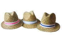 China OEM Natural Straw Sun Hat 56cm Womens Lifeguard Hat Custom Logo for sale