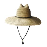 China Natural Straw Sun Hat for Men Women ODM Surf Beach Hollow Grass Lifeguard Hat 58cm Adult Size for sale