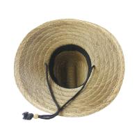 China Natural Straw Sun Hat for Men Women ODM Surf Beach Hollow Grass Lifeguard Hat 58cm Adult Size for sale