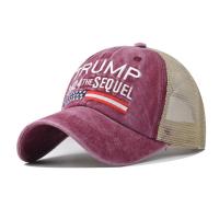 China SGS Embroidered Mesh Trucker Caps Washed Cotton Distressed 55cm for sale