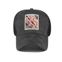 China BIO Washed Cotton Mesh Trucker Caps Distressed 58cm Black Mesh for sale