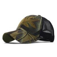 China ISO Approved Camouflage Mesh Cap 3D Embroidered Trucker Hat 6 Panel for sale