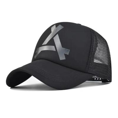 China SGS Approved Mesh Trucker Caps 100% Polyester Embroidered Foam Hats 56-58cm for sale