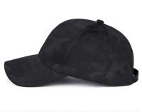 China Custom Logo Embroidery Black Camo Baseball Cap 56CM camouflage caps for sale