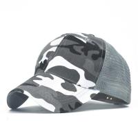 China Embroidery Mesh Waxed Canvas Trucker Hat Polyester Curved Brim OEM for sale