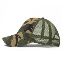 China Embroidery Mesh Waxed Canvas Trucker Hat Polyester Curved Brim OEM for sale