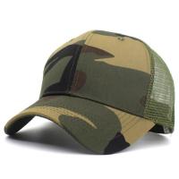 China Embroidery Mesh Waxed Canvas Trucker Hat Polyester Curved Brim OEM for sale