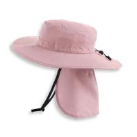 China Unisex Outdoor Fisherman Hat UV Protection 60cm Cotton Polyester Safari Cap for sale