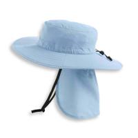 China Unisex Outdoor Fisherman Hat UV Protection 60cm Cotton Polyester Safari Cap for sale