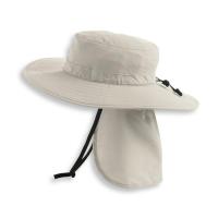 China Unisex Outdoor Fisherman Hat UV Protection 60cm Cotton Polyester Safari Cap for sale