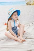 China UPF 50+ Baby Flap Sun Hat 47-53cm Toddler Bucket Cap Cotton Kids Beach Hat for sale