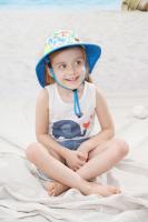 China UPF 50+ Baby Flap Sun Hat 47-53cm Toddler Bucket Cap Cotton Kids Beach Hat for sale