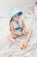 China UPF 50+ Baby Flap Sun Hat 47-53cm Toddler Bucket Cap Cotton Kids Beach Hat for sale
