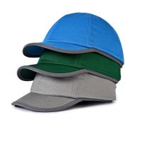 China CE EN812 Cotton Bump Cap With Adjustable Strap Curved Brim for sale