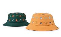 China 100% Cotton Outdoor Full Embroidery Fishermen Bucket Hat with Chin Strap 55cm for sale