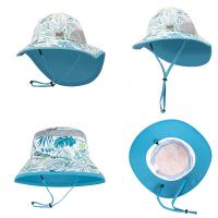 China Kaavie Adjustable Baby Sun Hat UPF 50+ Wide Brim Toddler Beach Cap 48cm for sale