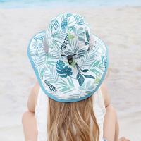China Kaavie Adjustable Baby Sun Hat UPF 50+ Wide Brim Toddler Beach Cap 48cm for sale