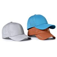 China Custom Laser Cut Hole Embroidery Baseball Cap 56cm OEM Leisure Sport Hat for sale