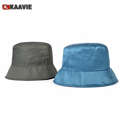 China Unisex 58cm Custom Logo Fisherman Bucket Hat Adjustable Cotton Polyester for sale
