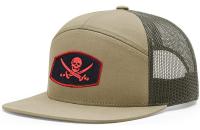 China Customized Snapback Mesh Trucker Caps 56cm Seven Panel Unisex for sale