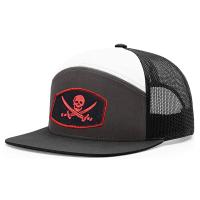 China Custom Two Tone Multicam Trucker Baseball Cap 58-61cm Adjustable Cotton Mesh Cap for sale