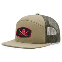 China Custom Two Tone Multicam Trucker Baseball Cap 58-61cm Adjustable Cotton Mesh Cap for sale