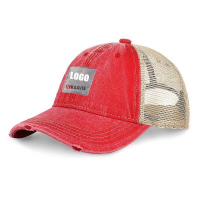 China Custom Vintage Washed Richardson 112 Trucker Cap 6 Panel Mesh Adjustable 58-61cm for sale