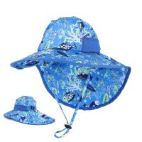 China Custom Kids UPF 50 Sun Protection Bucket Hat Cotton Polyester 58-61cm Adjustable for sale