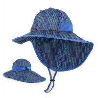 China Custom Kids UPF 50 Sun Protection Bucket Hat Cotton Polyester 58-61cm Adjustable for sale