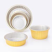China Customized Shapes Disposable Gold Aluminum Foil Cooking Pan for Household and Restaurant for sale