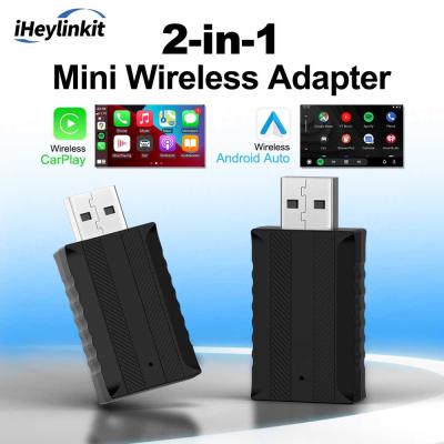 China Wireless Android Auto Adapter Wireless Carplay USB Dongle 2 in 1 for sale