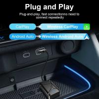China IHeylinkit Wireless Carplay & Android Auto CP/AA 2 in 1 Adapter for Audi A8 2017-2024 USB Plug-n-Play Portable for sale