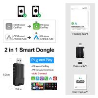 China IHeylinkit X6 Portable USB A-C Wired to Wireless Carplay & Android Auto 2-in-1 Adapter for Audi A8 2017-2024 1 Year Warranty for sale