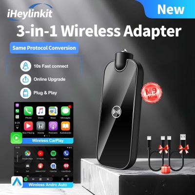 China 2 in 1 Wireless CarPlay & Android Auto Adapter with One-Click Window Break & Quick Escape Function Universal Fit 1 Year Warranty for sale