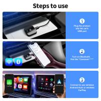 China CP/AA 2-in-1 Adapter Wired to Wireless Carplay/Android Auto Ai Box with 1 Year Warranty for sale
