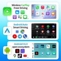 China Wireless AI Box offering wireless CarPlay wireless Android Auto and open Android app environment with Mini HDMI TF card and SIM slots for sale