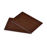 China 4mm 4x8 walnut surface decorative wall cladding aluminum plastic composite panel for sale