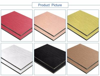 China 4mm Fluorine Based Aluminum Panel E1 Formaldehyde Emission PE Core Material for sale
