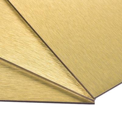 China Silver 1220mm Brushed Aluminum Composite Panel Scratch Resistant for sale