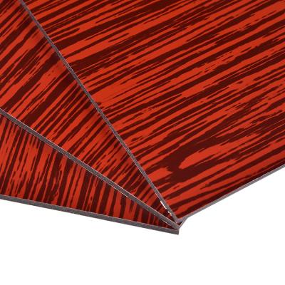 China PE/PVDF Coated Wooden Aluminum Composite Panel Lightweight for sale