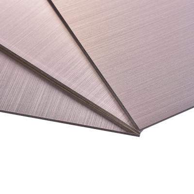 China Silver Gold Black Tea Brushed Aluminum Composite Panel Waterproof for sale