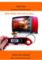 China Dual Probe Food Cooking Meat Thermometer With Alarm For Oven for sale