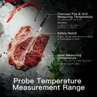 China Dual Probe Wireless BBQ Thermometer with Ultra-long Distance Digital Cooking Thermometer for Kitchen Oven Meat Turkey Beef for sale