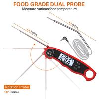 China Electronic Digital Dual Probe Meat Thermometer For Grilling Prime Rib Food for sale