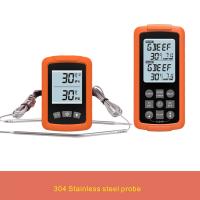 China Bbq Wireless Meat Thermometer With Low Temp Alarm Monitoring For Oven Grill for sale