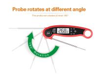 China Meat Recalibratable Digital Thermometer Long Probe Foldable SS304 for sale
