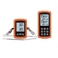 China Bbq Wireless Meat Thermometer With Low Temp Alarm Monitoring For Oven Grill for sale
