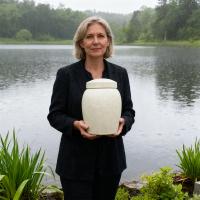 China Minimalist Design Biodegradable Urns Natural Cremation Urns For Water Burial for sale