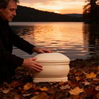 China Eco Friendly Biodegradable Ashes Container For Human Burial At Sea Minimalist Style for sale