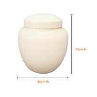 China 100% Kaolin Clay Biodegradable Funeral Urn Natural Eco Memorial Urn for ashes for sale